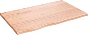 Koupelnová deska světle hnědá 80 x 50 x 2 cm ošetřený masiv 3156119