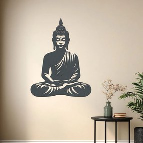 dřevo života Dřevěný obraz Buddha – Energie klidu Zvolte rozměr (cm): 30x40, Zvolte barvu dekoru: Antracitová
