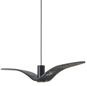 Brokis PC1111 Night Birds Exterior, závěsné svítidlo z ručně zpracovaného skla, 6,5W LED, šedá kouřová BROKISGLASS mat, délka 78cm, IP54