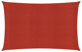 311626 vidaXL Plachta proti slunci 160 g/m² červená 3,5 x 4,5 m HDPE