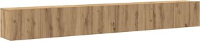 Sada 3 kusů nástěnné TV skříňka dub artisan kompozitní dřevo 3329204