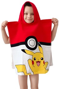 Dětské pončo Pokémon Pokéball a Pikachu