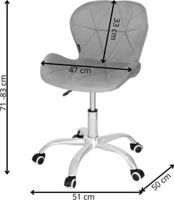 Kancelářská židle ergonomická SPRINGOS HF0018 šedá