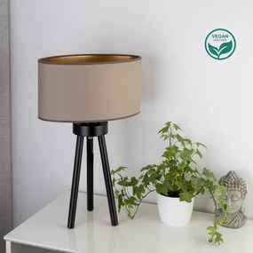 Duolla - Stolní lampa OVAL VEGAN 1xE27/15W/230V pr. 30 cm béžová