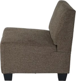 Modulární 4místná rozkládací pohovka Lyon, látka/textil ~ hnědá