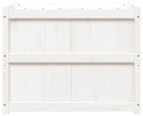 Zahradní truhlík bílý 90 x 50 x 70 cm masivní borové dřevo,  837470