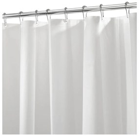Bílý sprchový závěs iDesign PEVA Liner, 183 x 183 cm
