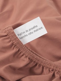 MK Lůžkoviny Jersey prostěradlo s elastanem Deluxe 220 × 200 cm – terakota