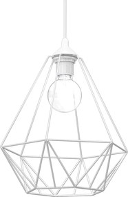 Závěsné svítidlo Basket, 1x bílé drátěné stínítko, w