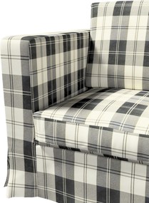Potah na pohovku IKEA  Karlanda 3-místná nerozkládací, dlouhý barva černá látka pletený vzor, vzorované