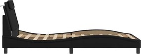 Rám postele Viana bez matrace černý 100x200 cm umělá kůže 3208075