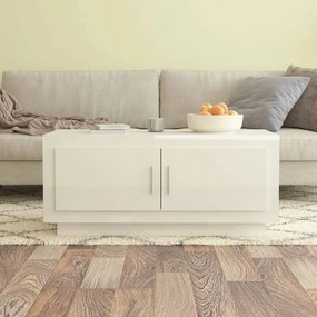 Konferenční stolek lesklý bílý 102x50x45 cm kompozitní dřevo - Default Title