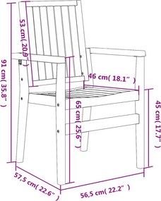 Stohovatelné zahradní židle 6 ks 56,5x57,5x91 cm masivní teak 3157902