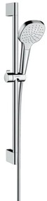 Hansgrohe Croma Select E, sprchová sada 1 jet EcoSmart 9 l/min se sprchovou tyčí 65 cm, bílá/chromová, HAN-26585400