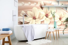 Samolepící tapeta luxusní magnolie s perlami - 225x270