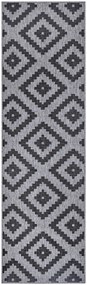 NORTHRUGS - Hanse Home koberce Kusový koberec Twin-Wendeteppiche 105461 Night Silver – na ven i na doma - 80x250 cm