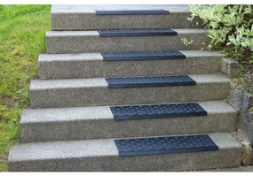 Gumové nášlapy na schody, 750 x 250 mm, 1 ks, šedá