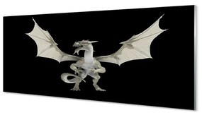 akrylový obraz bílý drak 120x60 cm