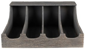 Šedý antik dřevěný příborník Lutgardis – 41x29x17 cm