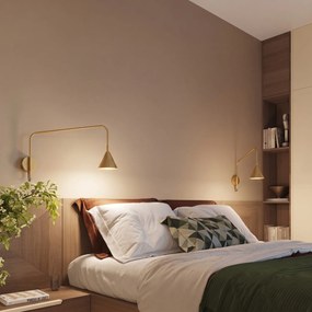 Sollux Lighting Nástěnné svítidlo NOX 1 zlaté s vypínačem