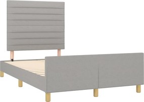 Rám postele bez matrací světle šedá 120x190 cm textil 3270520