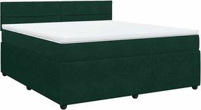 Box spring postel s matrací tmavě zelená 180x200 cm samet 3290109