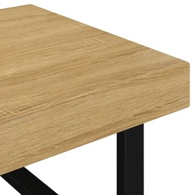 Konferenční stolek světle hnědý a černý 120x60x40 cm MDF železo - Default Title