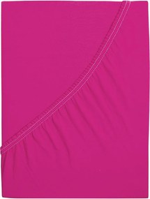 B.E.S. - Petrovice, s.r.o. Prostěradlo Jersey česaná bavlna MAKO - Fuchsiová 90 x 200