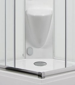 ARTTEC SMARAGD NEW - Parní masážní sprchový box model 9 chinchila 90 x 90 cm