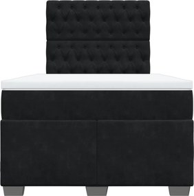 Box spring postel s matrací černá 120 x 190 cm samet 3290866