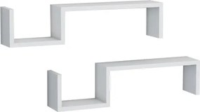 Sada 2 ks polic Linea 58 cm, bílá