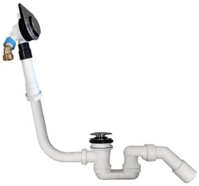Villeroy & Boch Subway 3.0 - Vanová odtoková a přepadová souprava s napouštěním, Stone White UPCON0136-RW