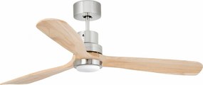 FARO 33560DC LANTAU L LED, nikl/borovice, stropní ventilátor s DC motorem - FARO
