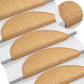 Samolepicí rohože na schody Sisal-Look 30 ks 56x17x3 cm Sisal 3365865