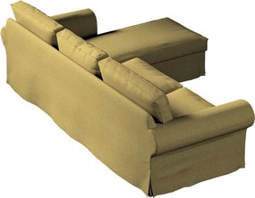 Potah na pohovku IKEA Ektorp 2-místná s lenoškou barva zelená látka pletený vzor