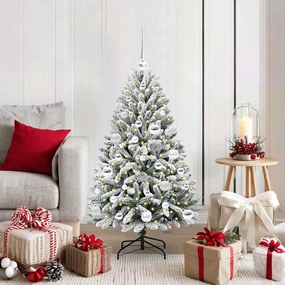 Umělý vánoční stromeček 120 cm 150 LED Teplá bílá PVC a ocel 3395735