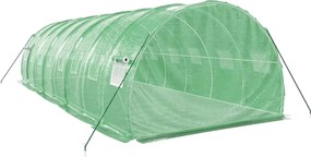 Skleník s ocelovým rámem zelený 24 m² 8 x 3 x 2 m 3188041