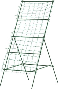 Outsunny Ocelový Růžový Trellis bez Rzi A-Rám Podpora pro Lezení Rostlin 101x133x227 cm Zahradní Trellis pro Zeleninu a Květy | Aosom
