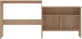 Barový stůl se 2 stolními deskami dub 130 x 40 x 120 cm 280219