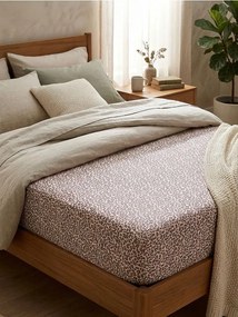 Sinsay - Prostěradlo s gumou s leopardím vzorem - béžová