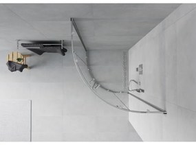 Mexen RIO - Čtvrtkruhový sprchový kout 90x90 cm, čiré sklo-chromový profil, 863-090-090-01-00