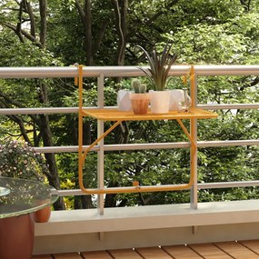 Balkonový stolek žlutý 60 x 40 cm ocel - Default Title
