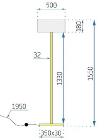 Toolight - Podlahová stojací lampa E27 APP966-3F, zlatá-bílá, OSW-04051