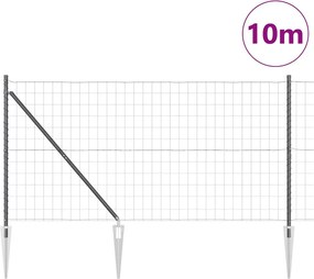 Evropský plot se hroty 10 x 1,4 m Ocel potažená PVC Šedá 3350655