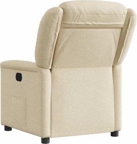 Elektrické polohovací křeslo krémové textil 3303182