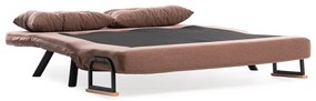 Designová rozkládací sedačka Hilarius 133 cm světle hnědá