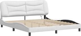 Rám postele s LED bez matrace Hvar bílý 180 x 200 cm 3213949
