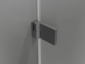 Mexen Lunar-B, Otočné pravé sprchové dveře 110 cm, 8mm čiré sklo, grafitový profil, 832S-110-050-95-00-P