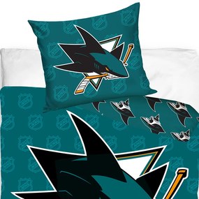Hokejové povlečení NHL San Jose Sharks Shields Velikost: 135x200 + 80x80 cm
