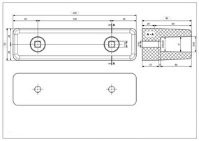VMBal Gumový doraz na kamion 200 x 52 x 80 mm